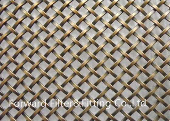 Metal Fabric Woven Metal Mesh Architectural Mesh Weave With Stainless Steel Wire