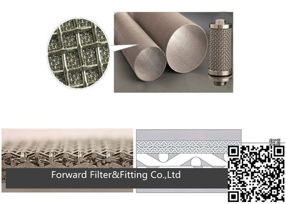 Perforated Sintered Wire Mesh Filter Plate / Tube For Oil Wells Standard size