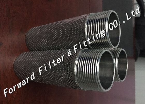 Custom Industrial Filter Cartridge / 304 409 316L Perforated Tube Core For Oil Chemistry