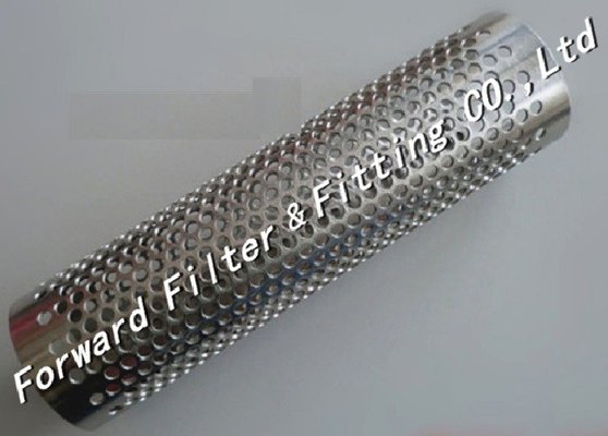 Straight Seam Welded Perforated Steel Pipe For Oil / Water , SUS304 Materials