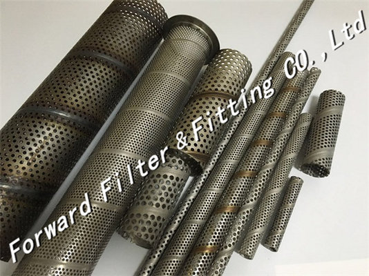Perforated Stainless Steel Tube , Spiral Welded Tube For Machinery / Strainer