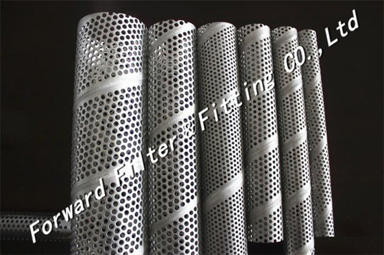Perforated Stainless Steel Tube , Spiral Welded Tube For Machinery / Strainer