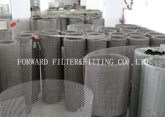 Plain weave stainless steel wire mesh filter element / industrial accessory material isolation