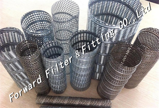 Customized Perforated Steel Pipe / Spiral Locked Seam Tube with 304 316L Tube Filter Core