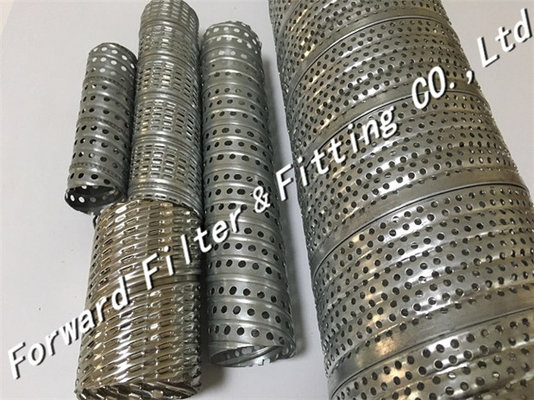 Customized Perforated Steel Pipe / Spiral Locked Seam Tube with 304 316L Tube Filter Core