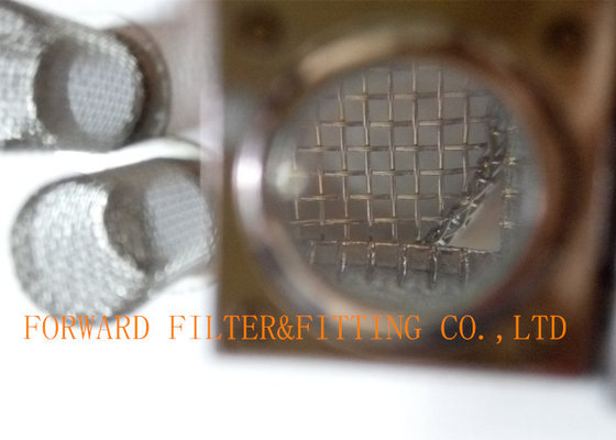 Perforated SS304 / SS316 Sieve Mesh Filter Cover Cap OD30X100mm