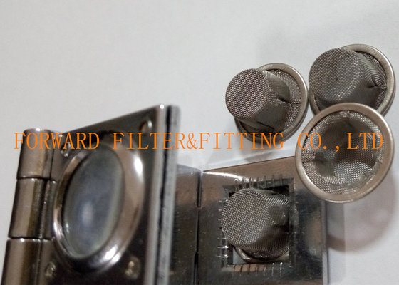 Perforated SS304 / SS316 Sieve Mesh Filter Cover Cap OD30X100mm