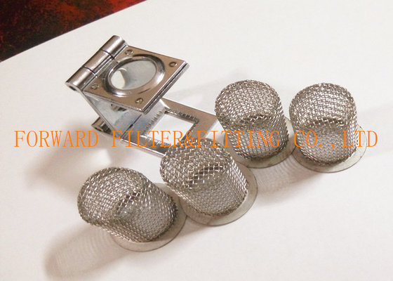 Mini SS316L SS304 / Copper Wire Mesh Filter Cap  For Filtration Element Assy
