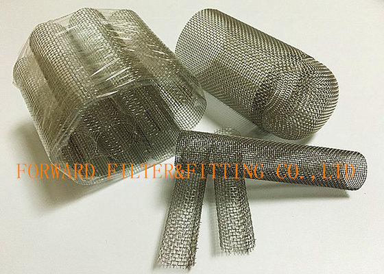 Duck Mouth Sealing Welding Perforated Wire Mesh Tube , Diameter 10mm - 20mm