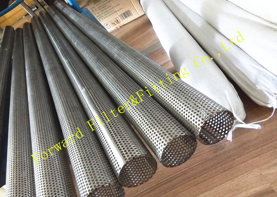 SUS304 / SUS316 Stainless Steel Perforated Steel Pipe With Powder Coated