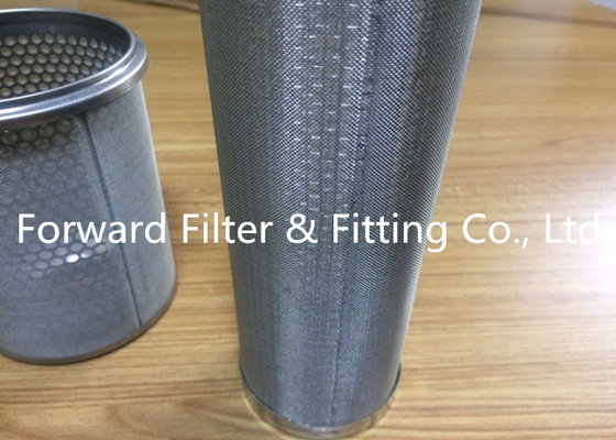 Industrial 100um 304L / 316L Stainless Steel Wire Mesh Tube With Precise Rolling Finished