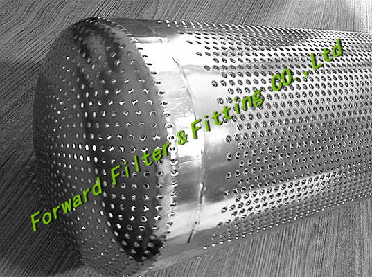 Perforated Aluminum / Copper / Brass Metal Industrial Filter Cartridge Filter Elements