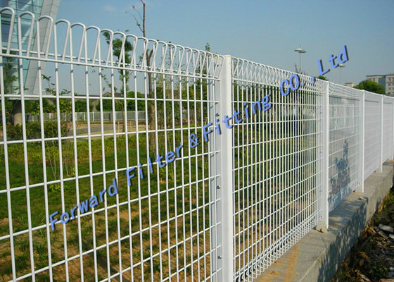 Green PVC Welded Woven Metal Mesh , Concrete Reinforced Steel Chain Link Fence