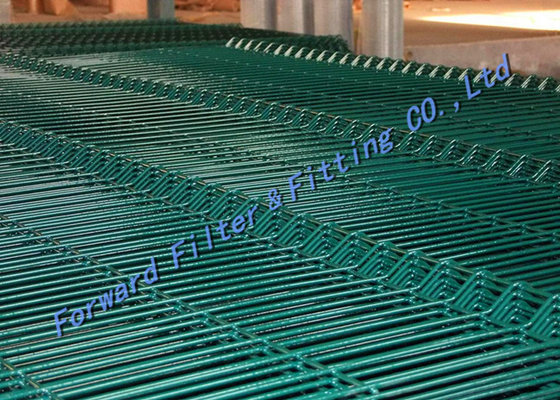 Green PVC Welded Woven Metal Mesh , Concrete Reinforced Steel Chain Link Fence