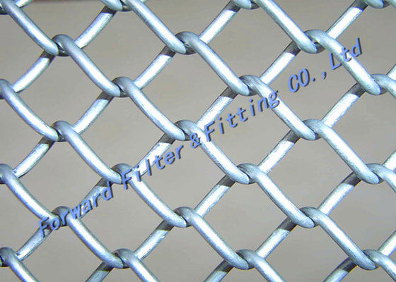 Green PVC Welded Woven Metal Mesh , Concrete Reinforced Steel Chain Link Fence