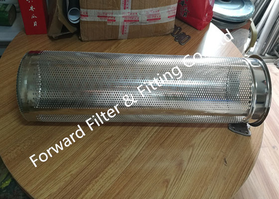 SUS304 SUS316 304 Stainless Steel Welded Pipe Filter Basket , Width 4-7 Inch