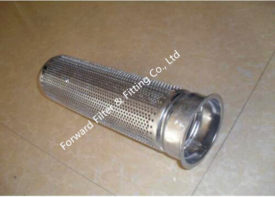 SUS304 SUS316 304 Stainless Steel Welded Pipe Filter Basket , Width 4-7 Inch