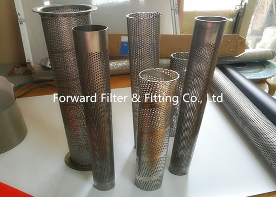 Punching Automotive Perforated Exhaust Tubing , Water Treatment Perforated Filter Tube