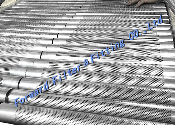 Margin Hole Free Area Reserved For Longitudinal Welded Perforated Metal Tube / SS304 316