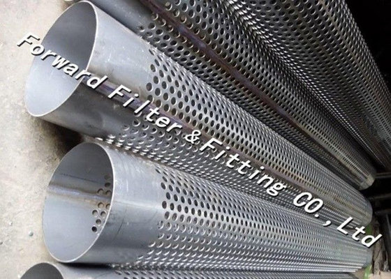 Margin Hole Free Area Reserved For Longitudinal Welded Perforated Metal Tube / SS304 316
