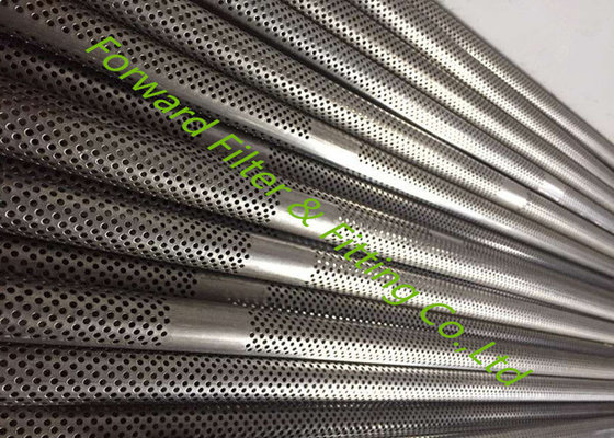 Margin Hole Free Area Reserved For Longitudinal Welded Perforated Metal Tube / SS304 316