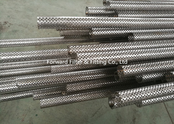 Stainless Steel Round Hole Tube / Square Hole Punching Porous Filter Tube Filter Skeleton Support Tube