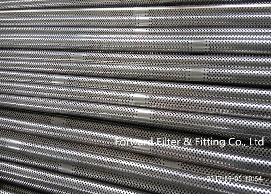 Stainless Steel Round Hole Tube / Square Hole Punching Porous Filter Tube Filter Skeleton Support Tube