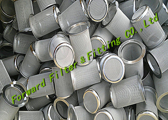 ALSI304-316 Stainless Steel Mesh Cup / Disc Filter / Industrial Filter Cartridge And Perforated Tube