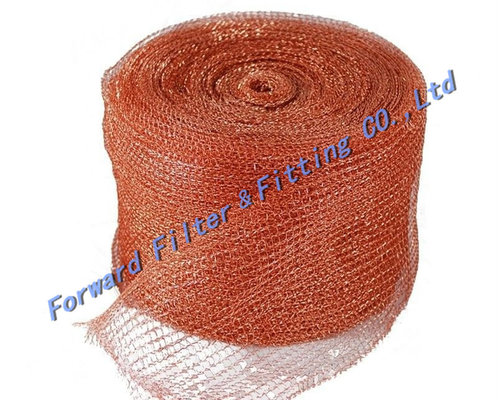 Standard Stainless Steel Woven Metal Mesh / Safe  strong Knitted Wire Mist Eliminator