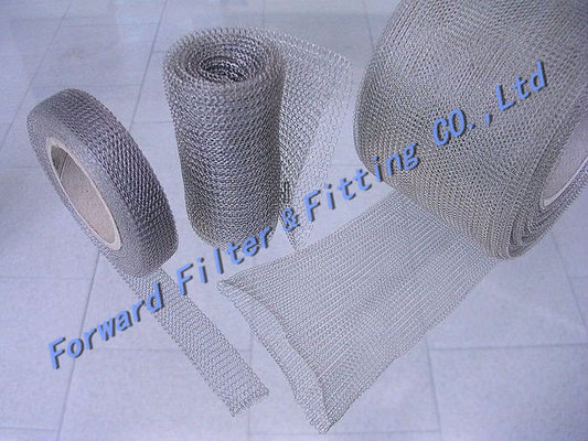 Standard Stainless Steel Woven Metal Mesh / Safe  strong Knitted Wire Mist Eliminator