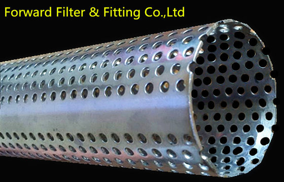 Round Hole Center Perforated Aluminum Tube / Perforated Titanium Tube