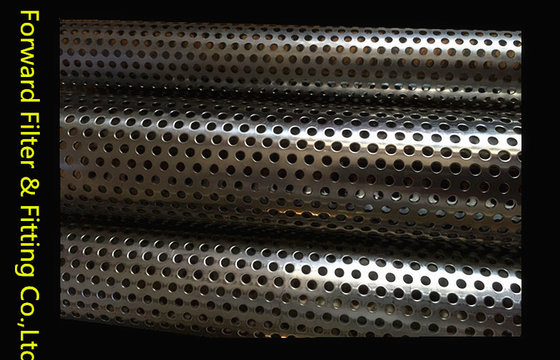 Round Hole Center Perforated Aluminum Tube / Perforated Titanium Tube