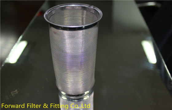 Galvanized Stainless Steel Mesh Filter Cartridge / Wire Mesh Cylinder For Pharmacy