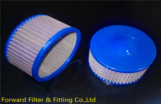 Pleated steel plain weave wire mesh air cleaner With High filtration performance