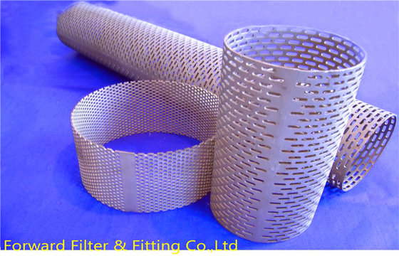 Straight Weld Decorative Perforated Metal Tube Oval Shape of Hole