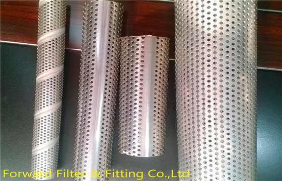 Center Muffler Perforated Metal Tubing Stainless Steel , Filtration / Separation Tubes