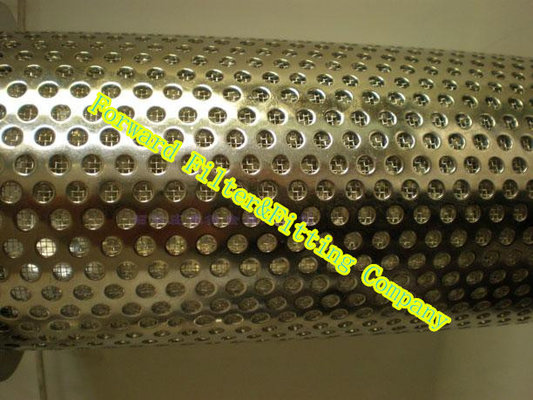 Gas / Liquid Diffusion Perforated Metal Tube / Perforated Exhaust Pipe