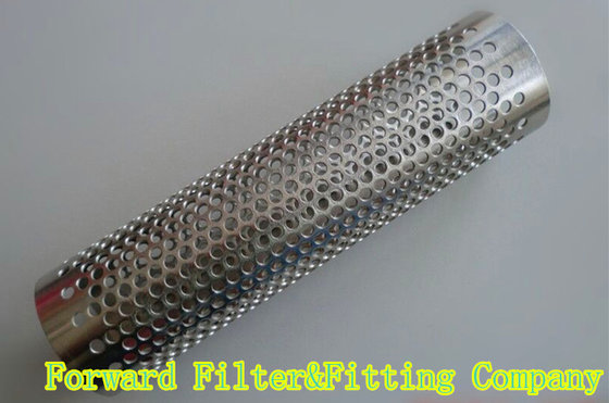 Longitudinal Welded Perforated Metal Tube Stainless Steel For Filter Core / Basket