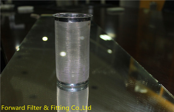 Plain Weave PVC Coated Wire Mesh Filter Cylinder / Perforated Filter Tube