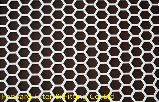 Stainless Steel Plate Perforated Metal Sheet With Regular Hexagon Hole / Bee Hole