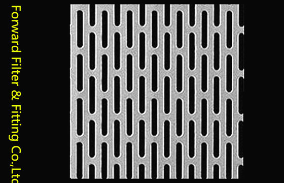 Long Hole Stainless Steel Perforated Sheet Metal Panel For Internal Combustion Engine Filter