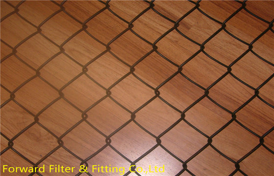 Stainless Steel PVC Coated Fence Wire Mesh , Green Pvc Coated Chain Link Fencing