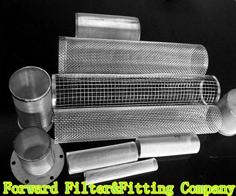 PVC Coated Mild Steel Wire Mesh For Filter Cylinder , Concrete Metal Mesh Tubing