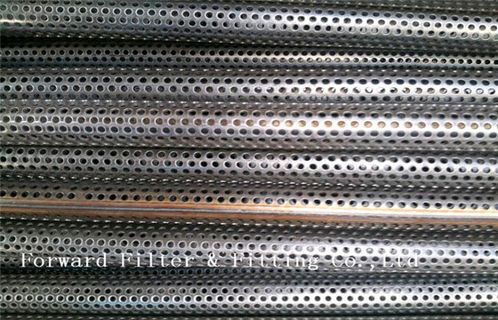 Mild Steel Welded Perforated Metal Tube For Oil Well , High Speed Hole Punching