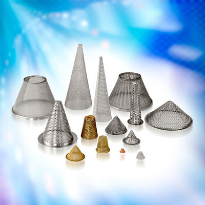 Perforated Metal Cylinder Cone Filter And Conical Strainer Filter In Wire Mesh