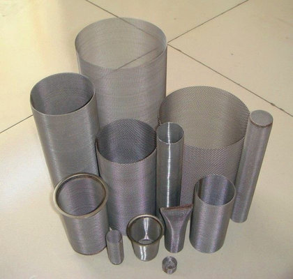 Petroleum Perforated Metal Wire Filter Mesh Tube , Filter Parts