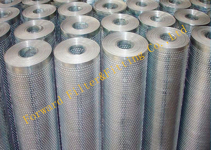 Industrial Center Perforated Metal Pipe , 4 inch 8" 10" Perforated Exhaust Tubing