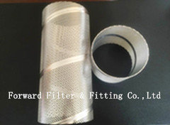 Round Stainless Steel Perforated Metal Pipe And Tube , 0.5mm - 2.5mm Wall Thickness