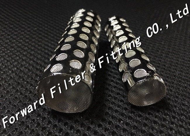 High Filtration Perforated Steel Pipe Wire Mesh Filter For Oil Water Gas Noise Strainer