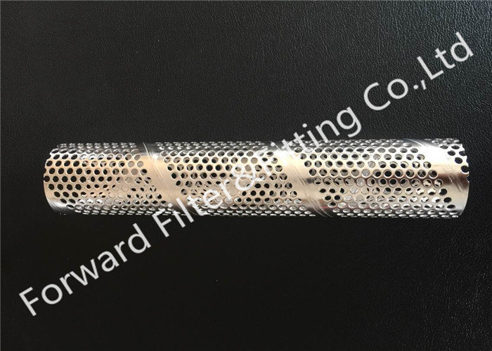 Welded Perforated Metal Pipe / Perforated Drainage Pipe For Exhaust System